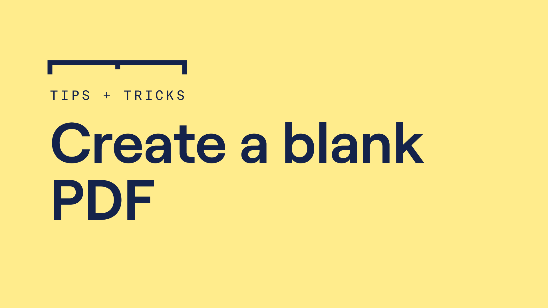 How To Create A Blank PDF Drawboard
